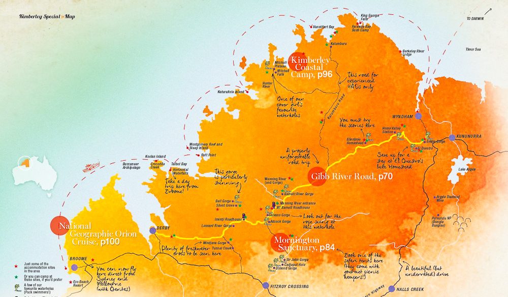 The Kimberley Highlights Map: Free Download - Australian Traveller