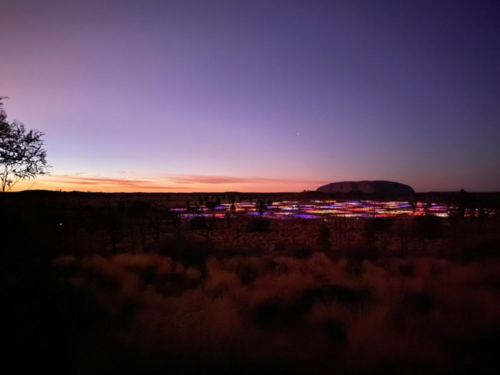 Inside Uluṟu's spectacular installation: Field of Light